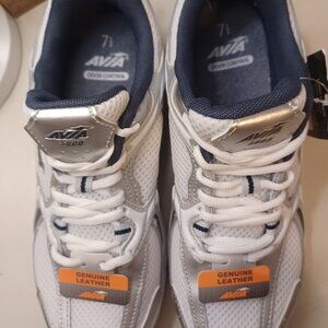 Avia | Shoes | Nwt Avia White Leather Sneakers Womens Sz 75 | Poshmark